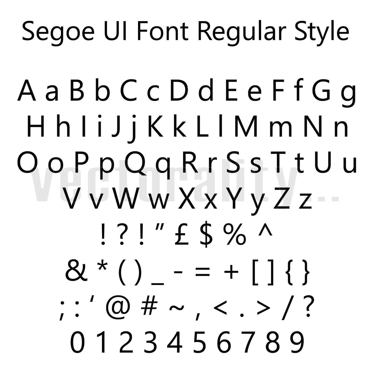 segoe ui font