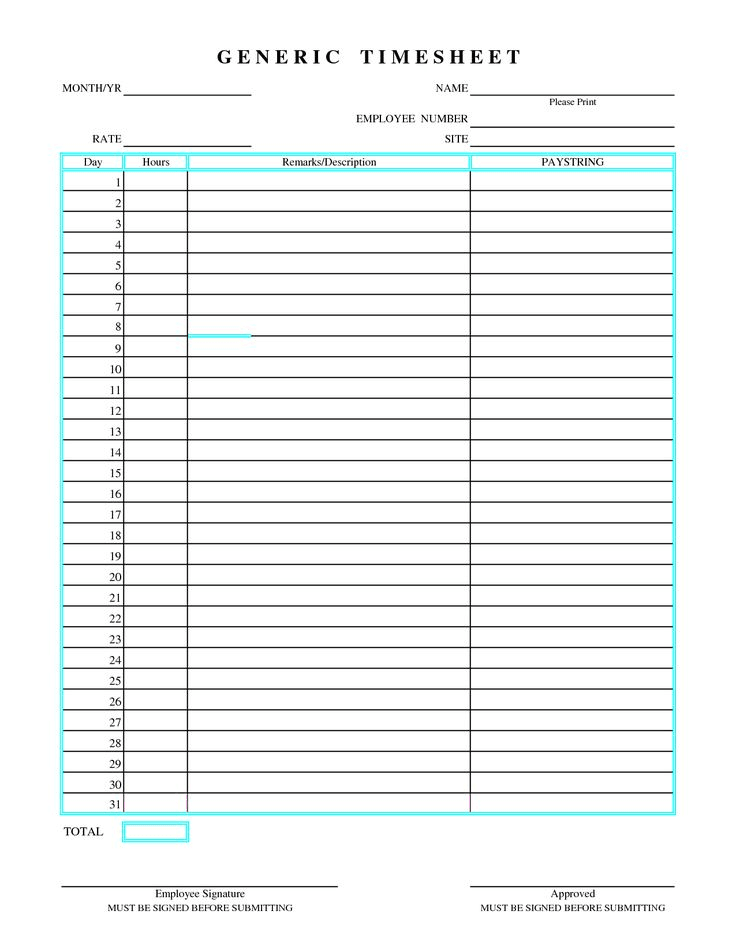 multiple staff timesheet template