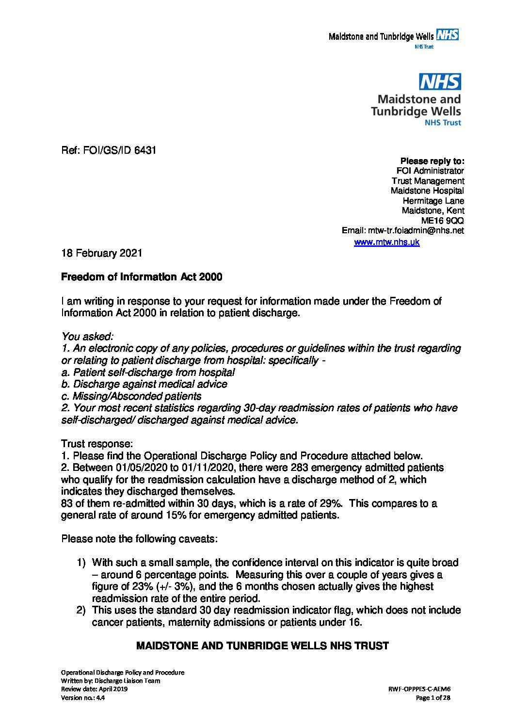 Fake nhs discharge letter template