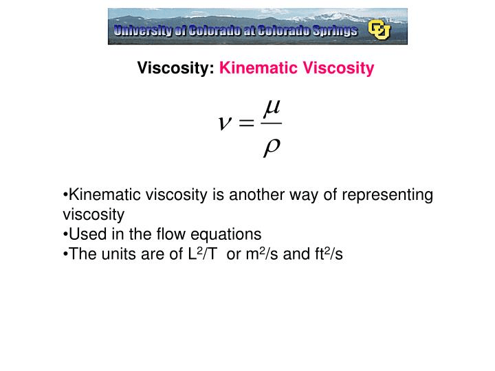 viscosity equation