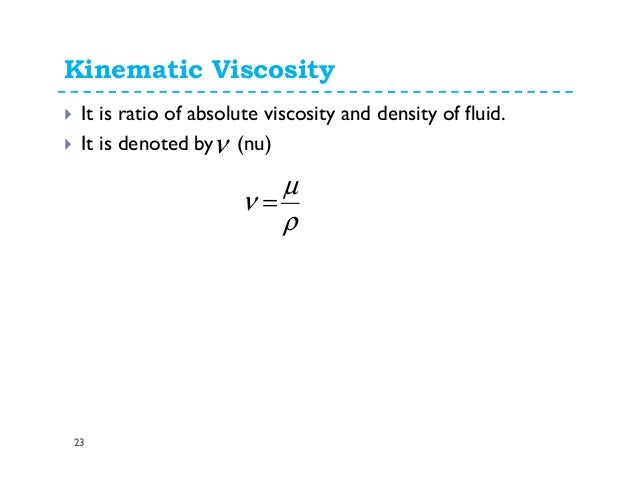 viscosity equation using density