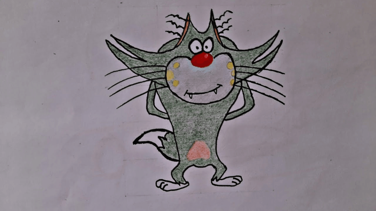 how to draw oggy and the cockroaches jack