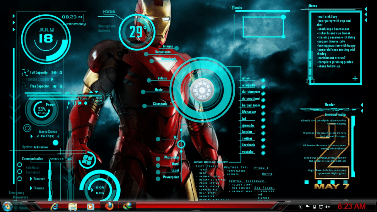 Windwos 10 jarvis theme