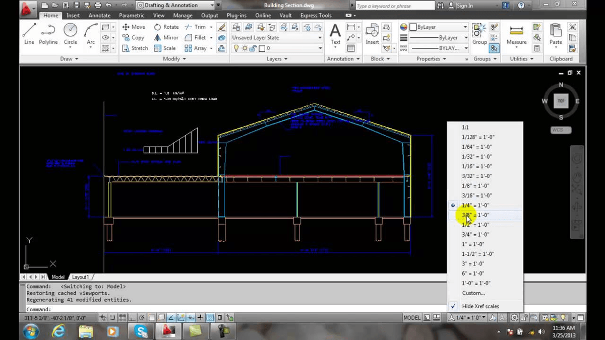 Change scale of autocad drawing