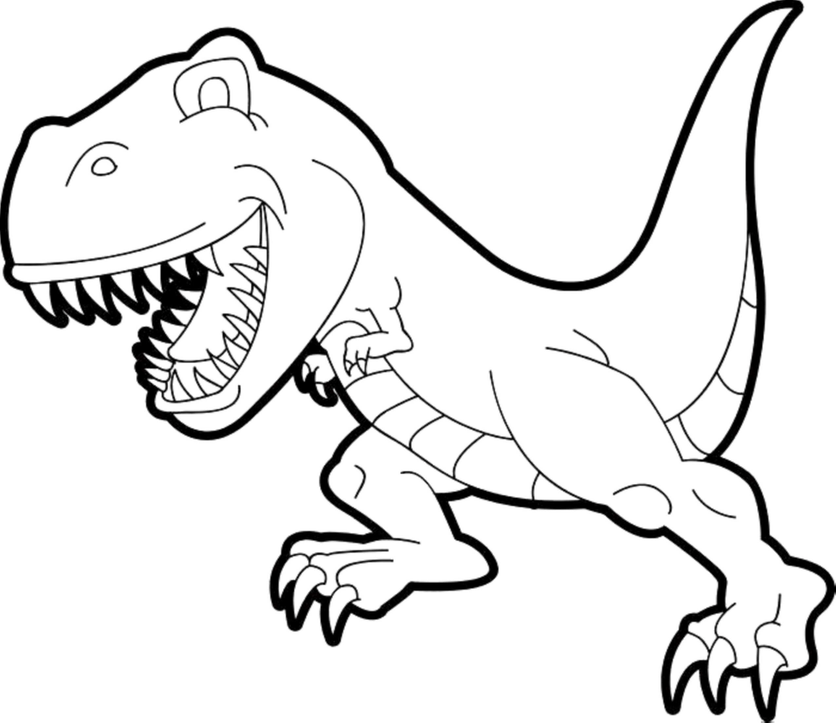Simple t rex dinosaur drawing