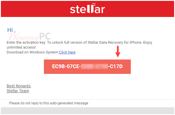 Stellar activation key
