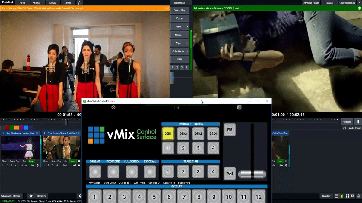 Vmix video control surface