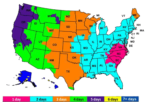 Fedex ground zone chart 2020