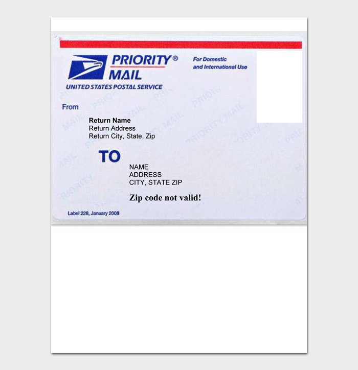 Usps shipping label 228 templates