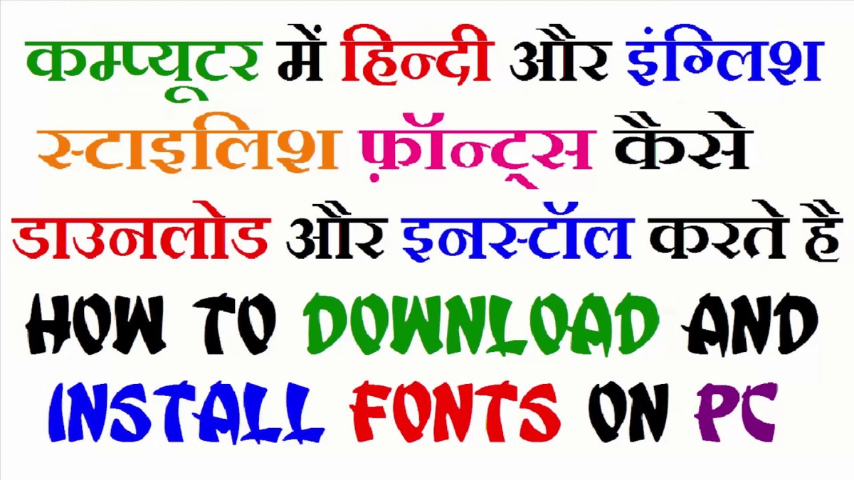 computer font hindi