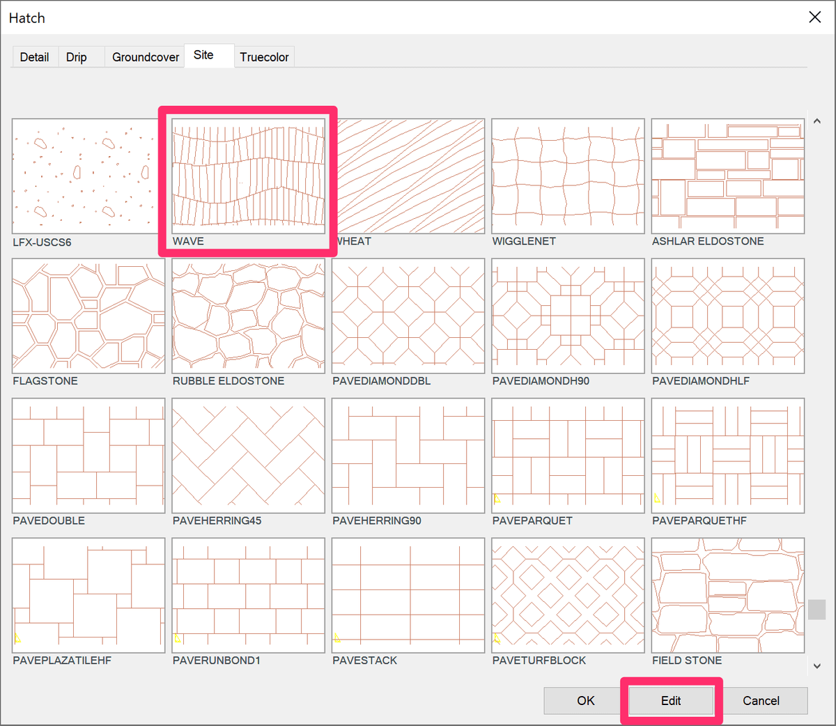 Stone hatch patterns autocad 2018