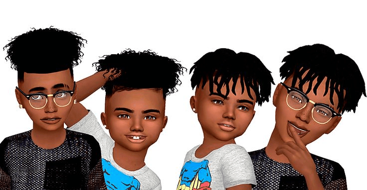 Children sims 4 cc hair mod pack