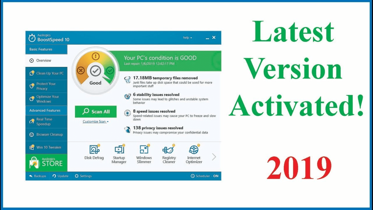 Auslogics boostspeed 10 serial key