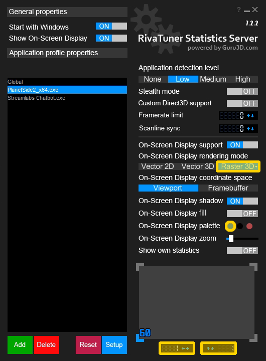 Crosshair overlay for fullscreen programs