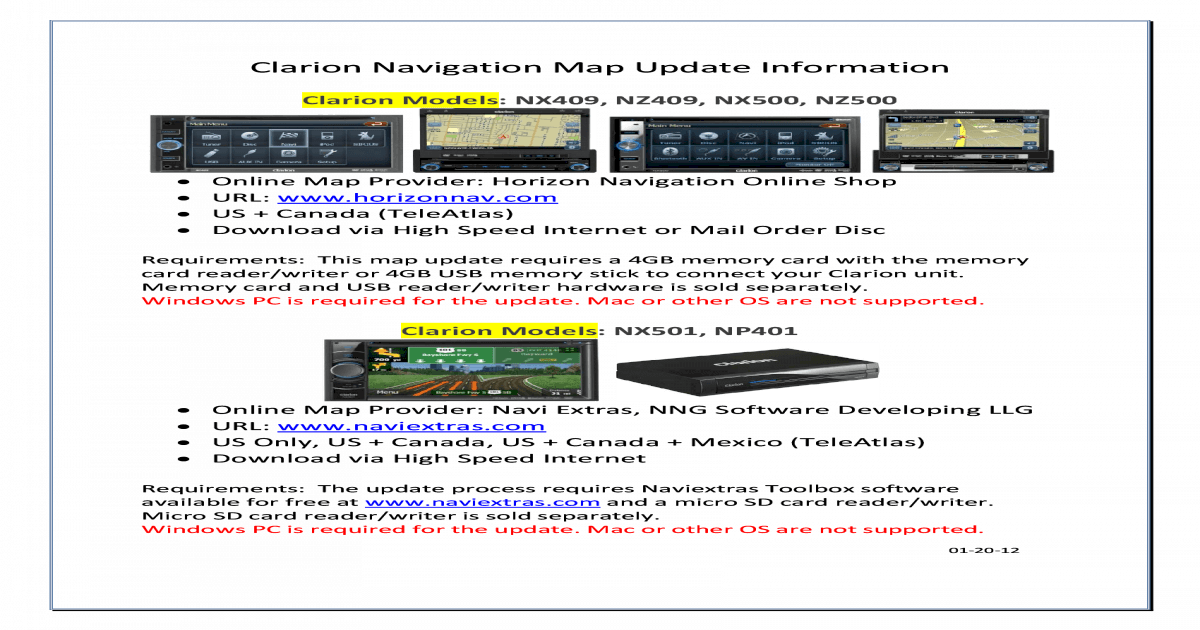 Naviextras map updates
