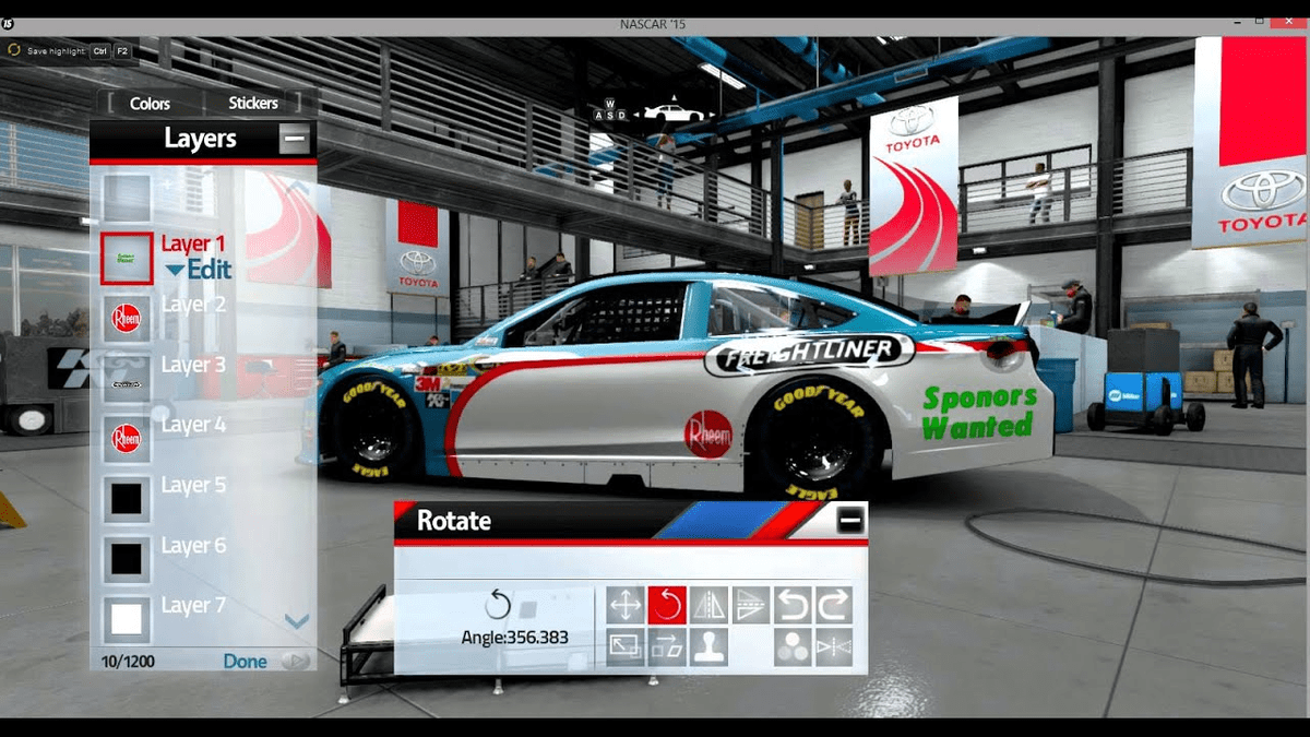 Nascar 15 rheem paint schemes