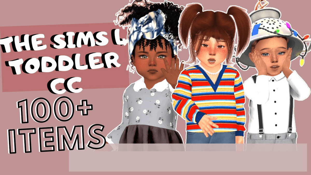 Sims 4 toddler alpha hair cc