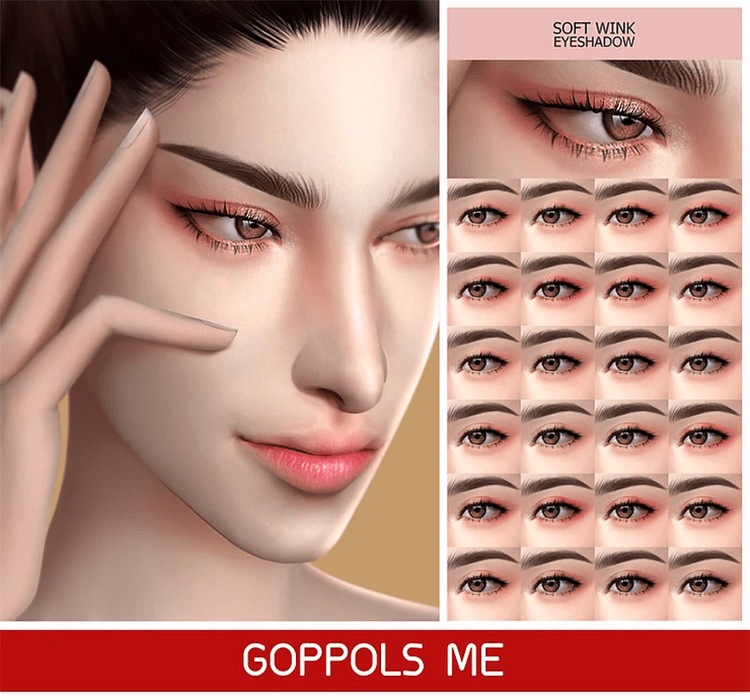Black eye shadow makeup sims 4