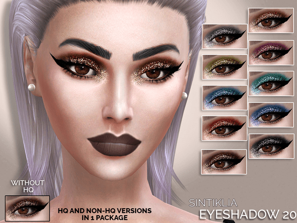 Black eye shadow makeup sims 4
