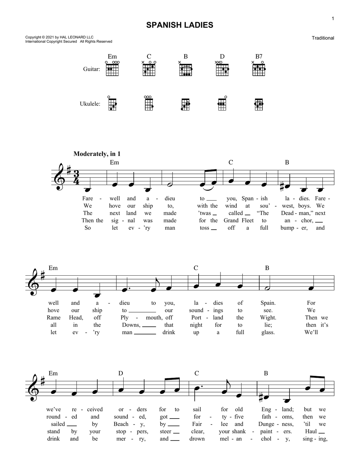 Masonic ladies song sheet music