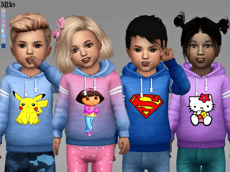 Toddler and kid clothes sims 4 cc