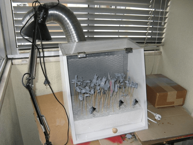 Portable parts spray booth