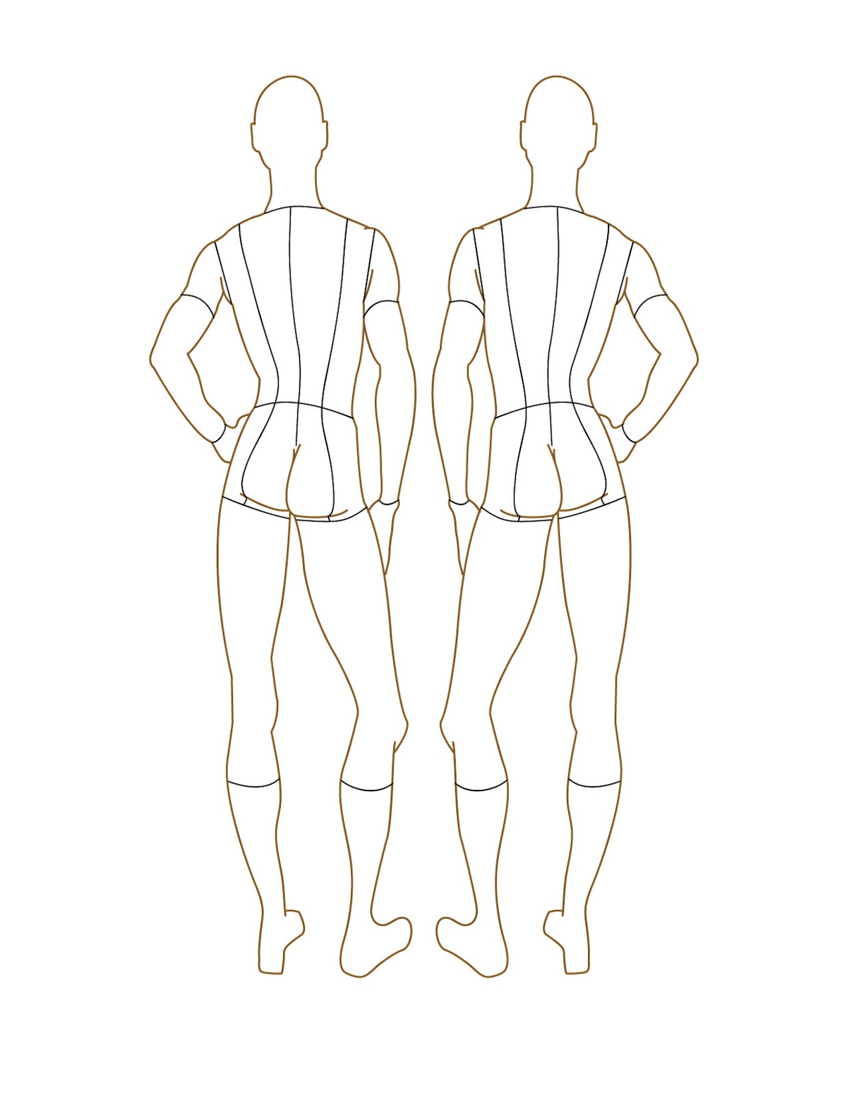 Fashion design templates male