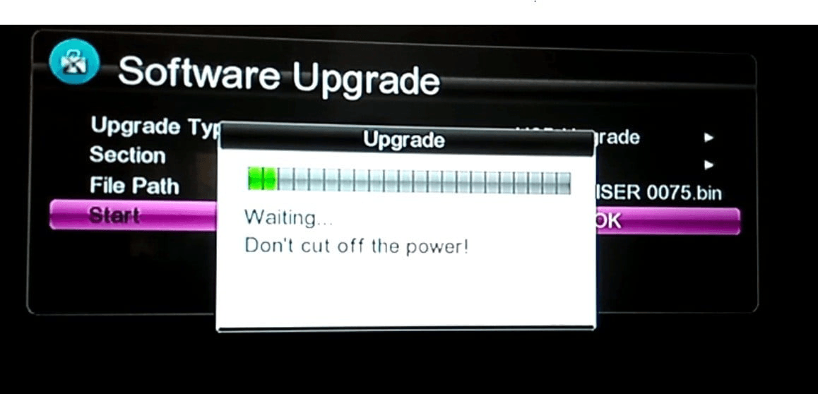 Stb erom upgrade wrong file software