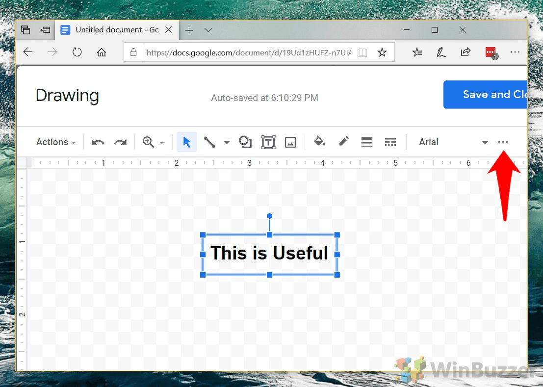 Short cut for insert text box google docs