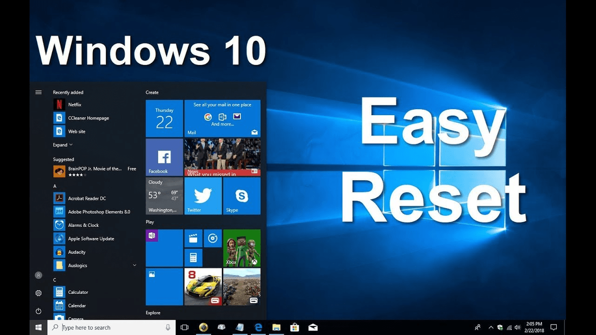 Reset pc windows 10 stuck 99