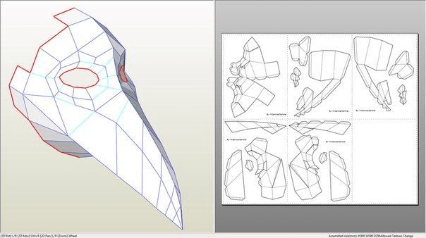 Pepakura mask pattern