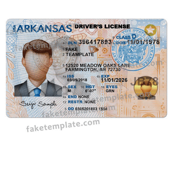 Fake nh drivers license template