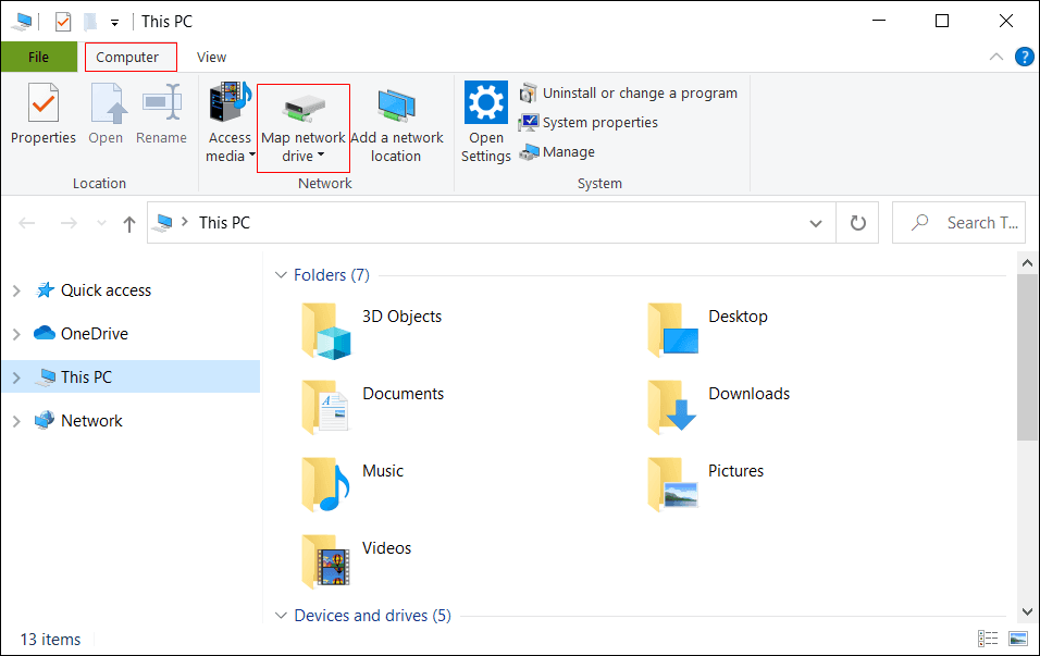 Map box as network drive windows 10
