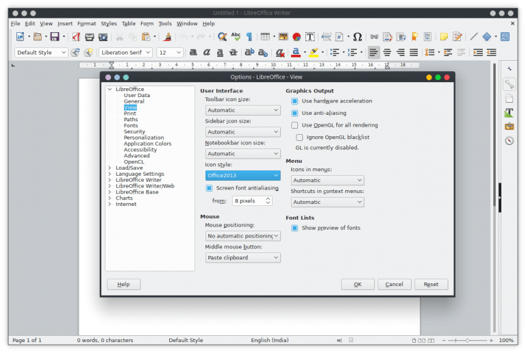 Libreoffice themes windows 10