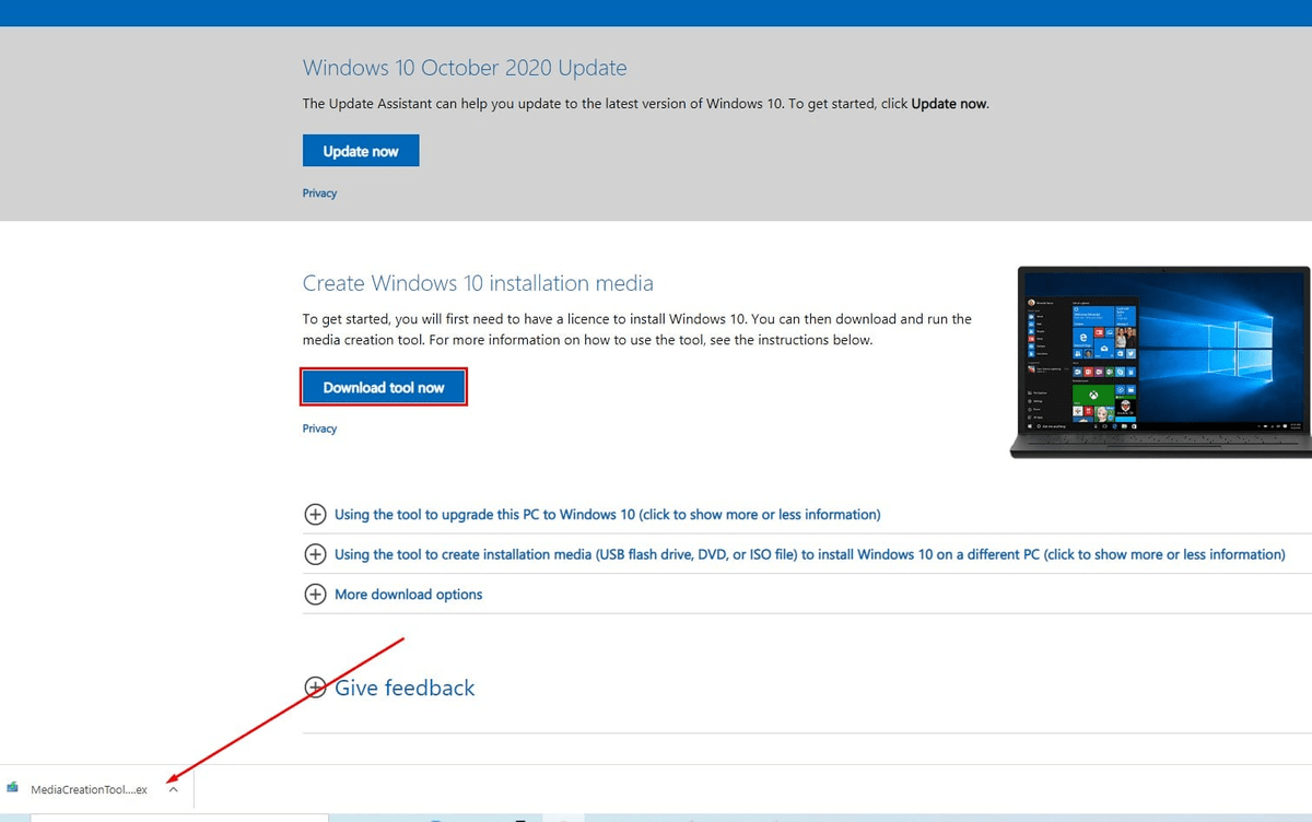 Media creation tool windows 10 pro 64 bit download
