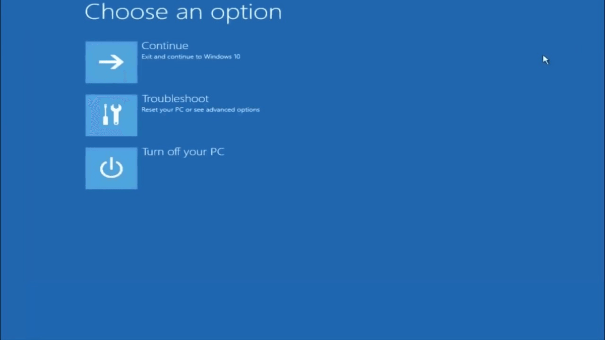 Windows 10 reset this pc stuck spinning