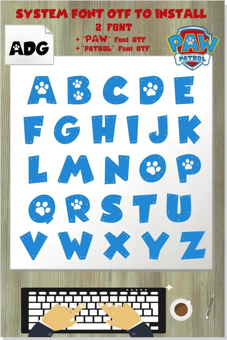 Font for paw patrol