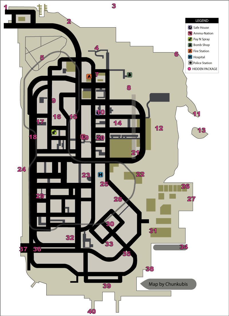 Gta liberty city stories hidden packages map