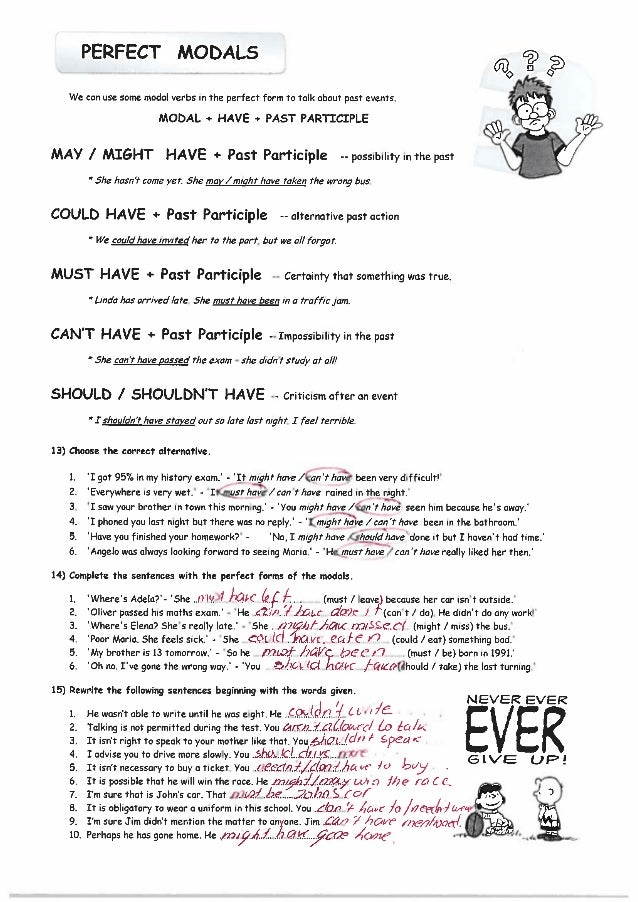Modal verbs exercises with answers doc