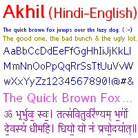 simple font hindi