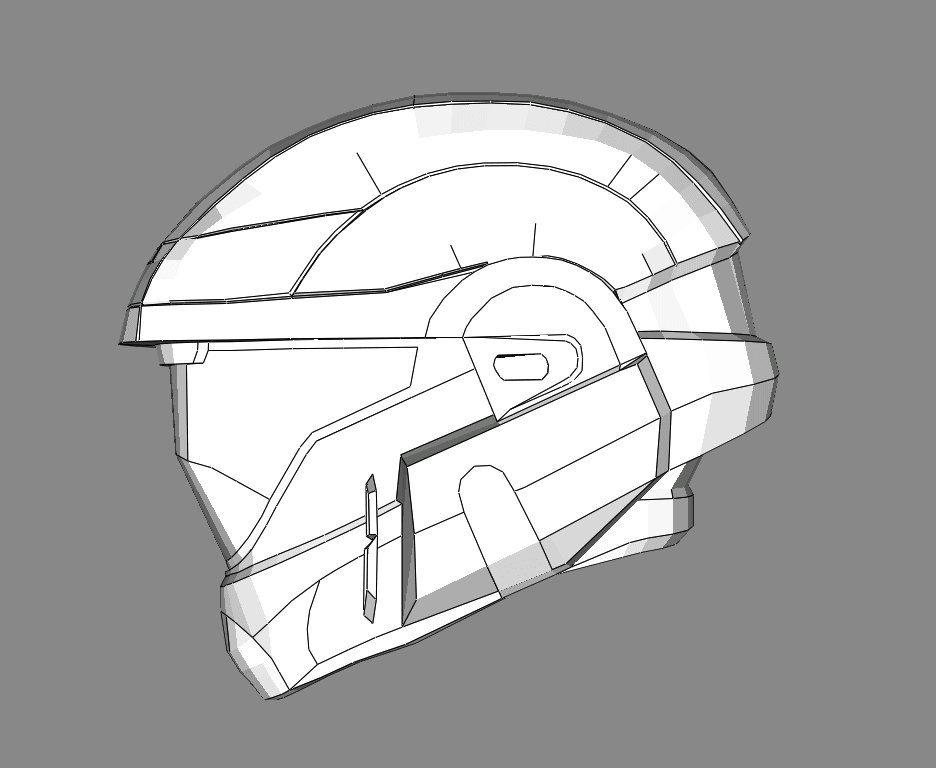 Basic pepakura deathwatch helmet file