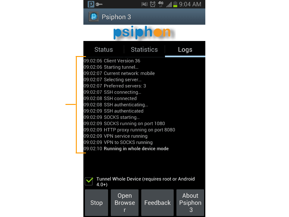 Use psiphon in ubuntu