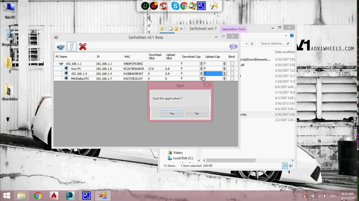 Selfishnet windows 10