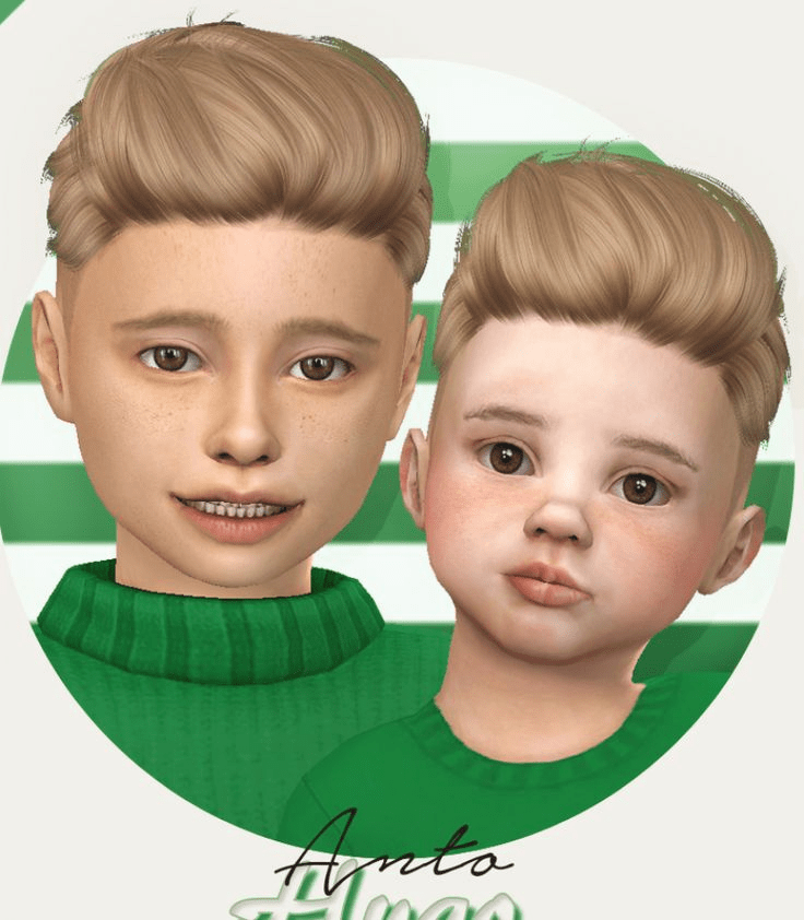 Sims 4 toddler boy hair cc