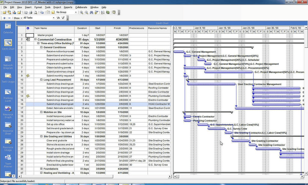 Ms project file to pdf