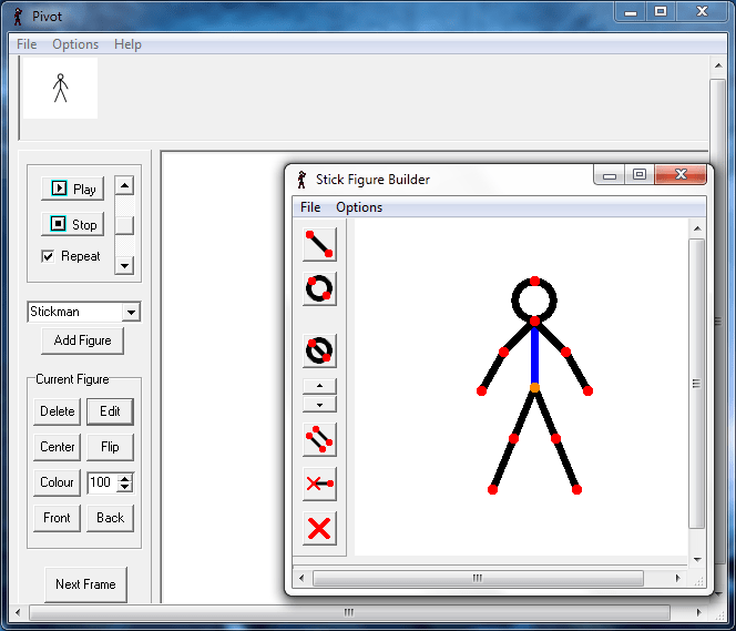 Stick figure animation software Pivot Animator