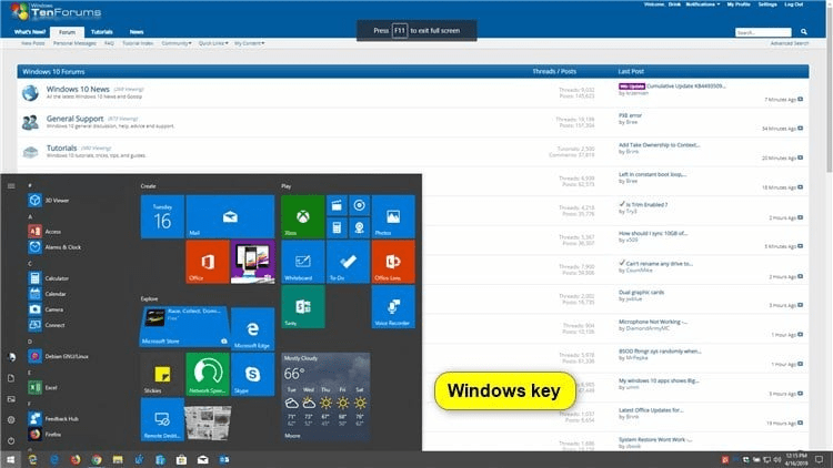 Open programs not showing on taskbar windows 10