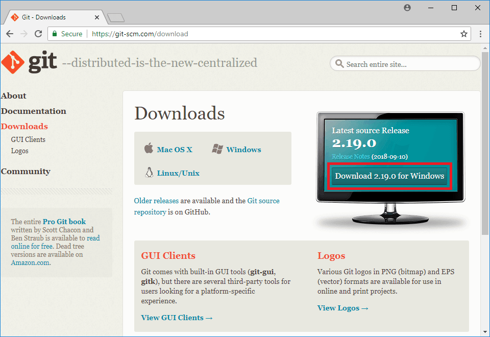 Choco install git windows