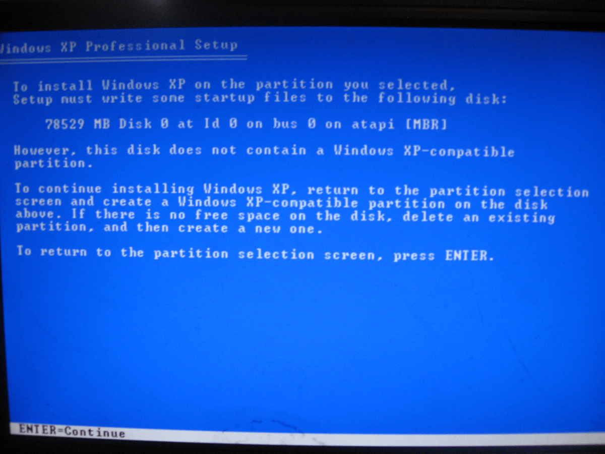 How to delete partition in windows xp