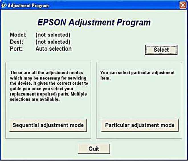 Adjustment program epson l1300